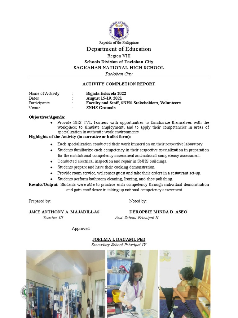 ACR-Work Immersion SY 2021-2022 | PDF | Cognition | Behavior Modification