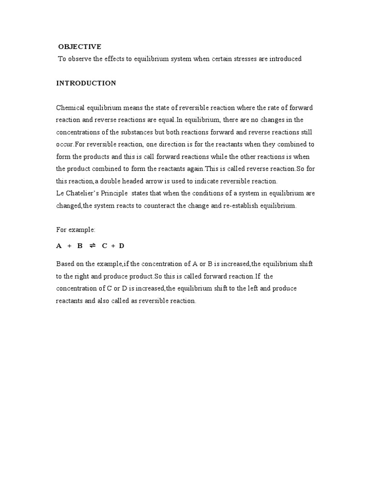 Experiment 5 Chemical Equilibrium | PDF | Chemical Equilibrium | Ammonium