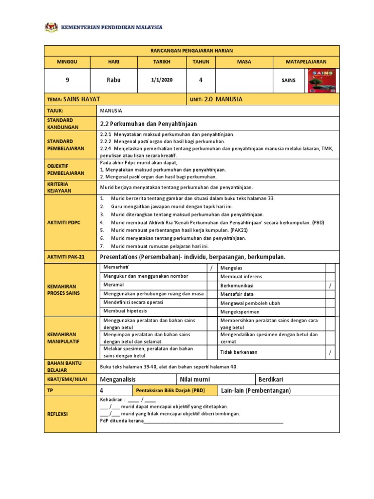 RPH9 SN T4 | PDF | Seni | Sains & Matematika
