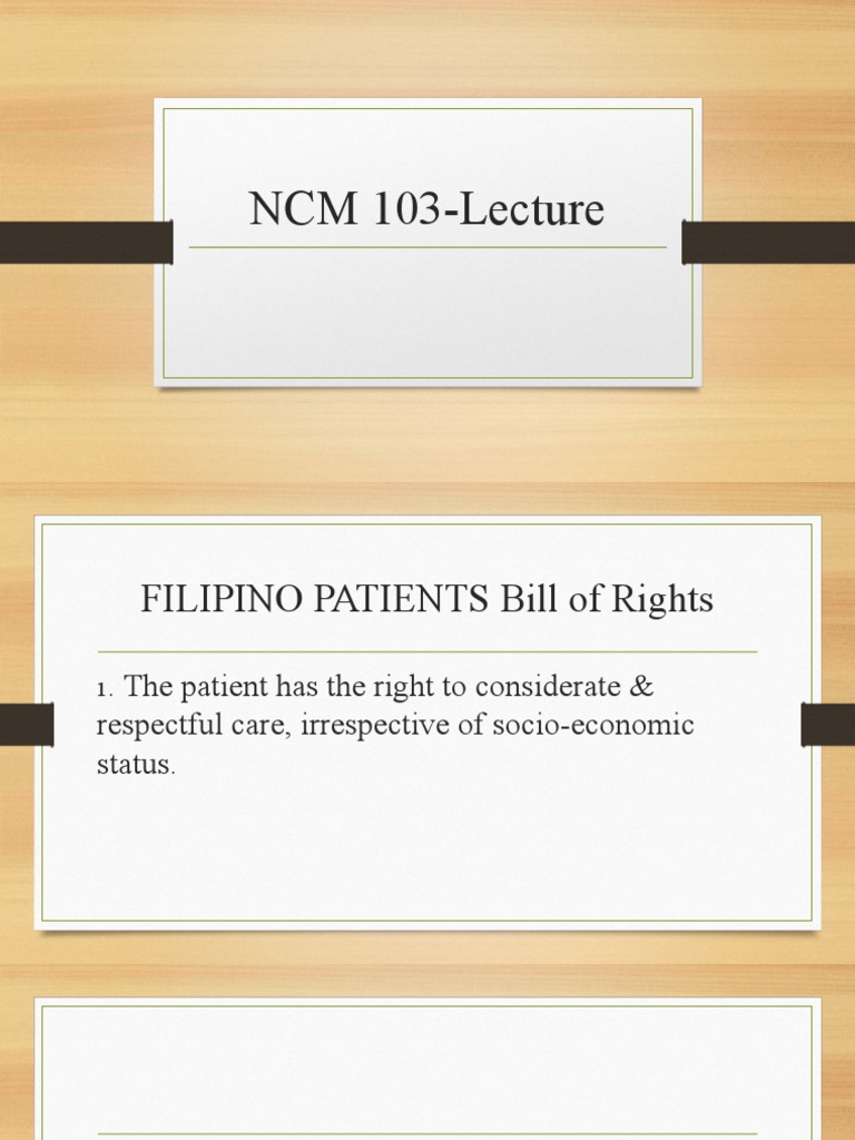 Filipino Bill of Rights | PDF | Patient | Informed Consent