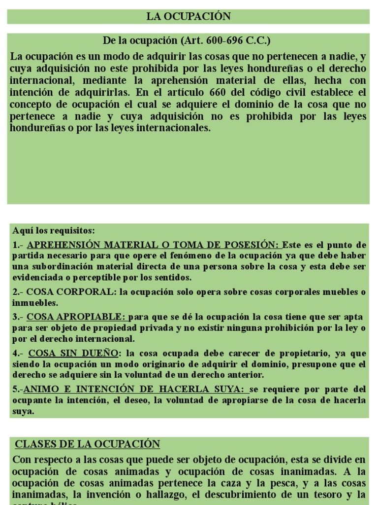 La Ocupación | PDF | Propiedad