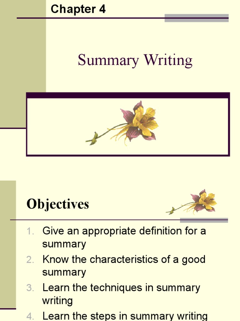 Summary Writing PDF | PDF | Sentence (Linguistics) | Cognitive Science
