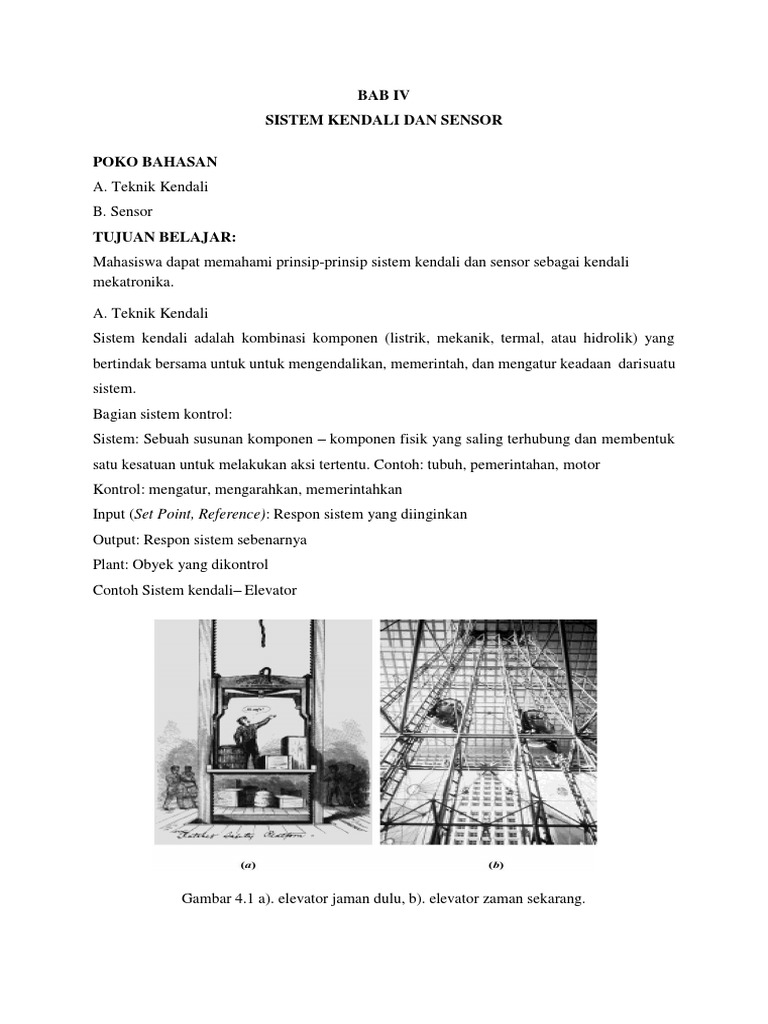 Bab Iv Sistem Kendali Dan Sensor | PDF