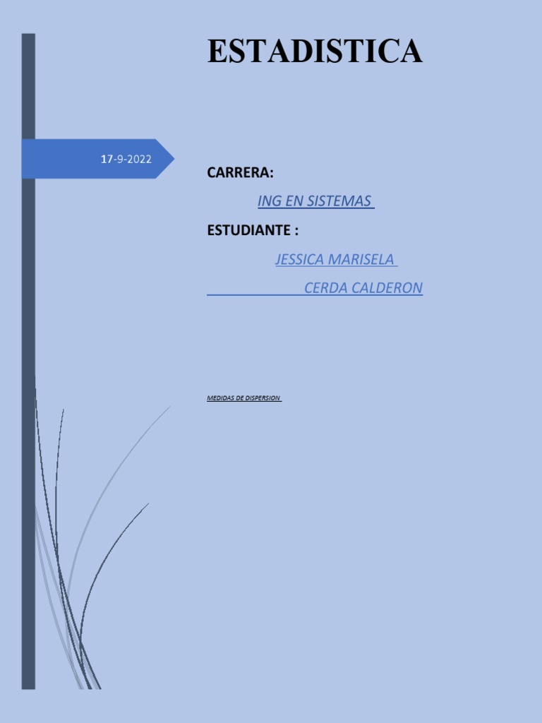 Estadistica Medidas de Disper | PDF | Teoría estadística | Análisis de ...