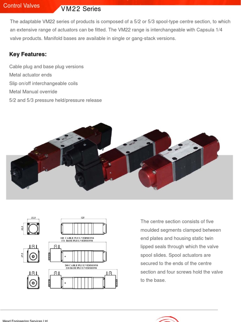 Mead Engineering VM22 (WWW - Mead.co - Uk) | PDF | Valve | Piston