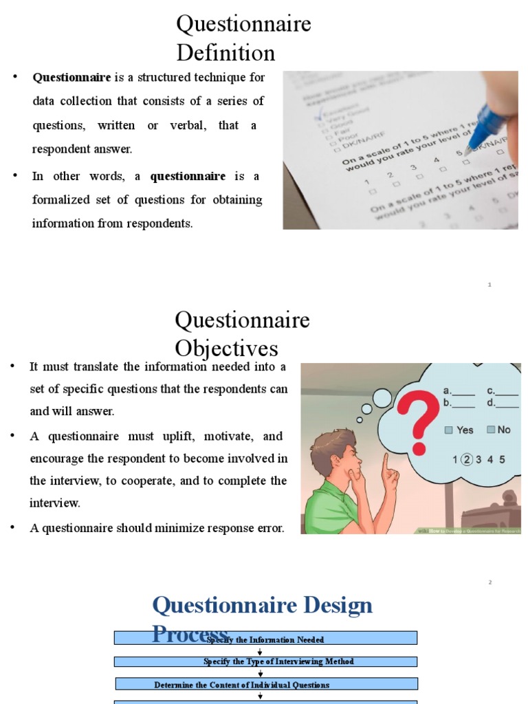 11 Questionnaire Design & Development | PDF | Survey Methodology ...