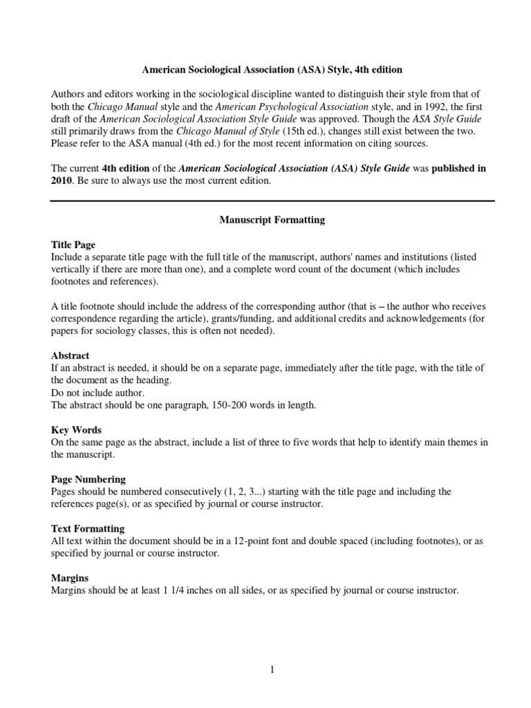 ASA Style Guide | PDF | Citation | Bracket