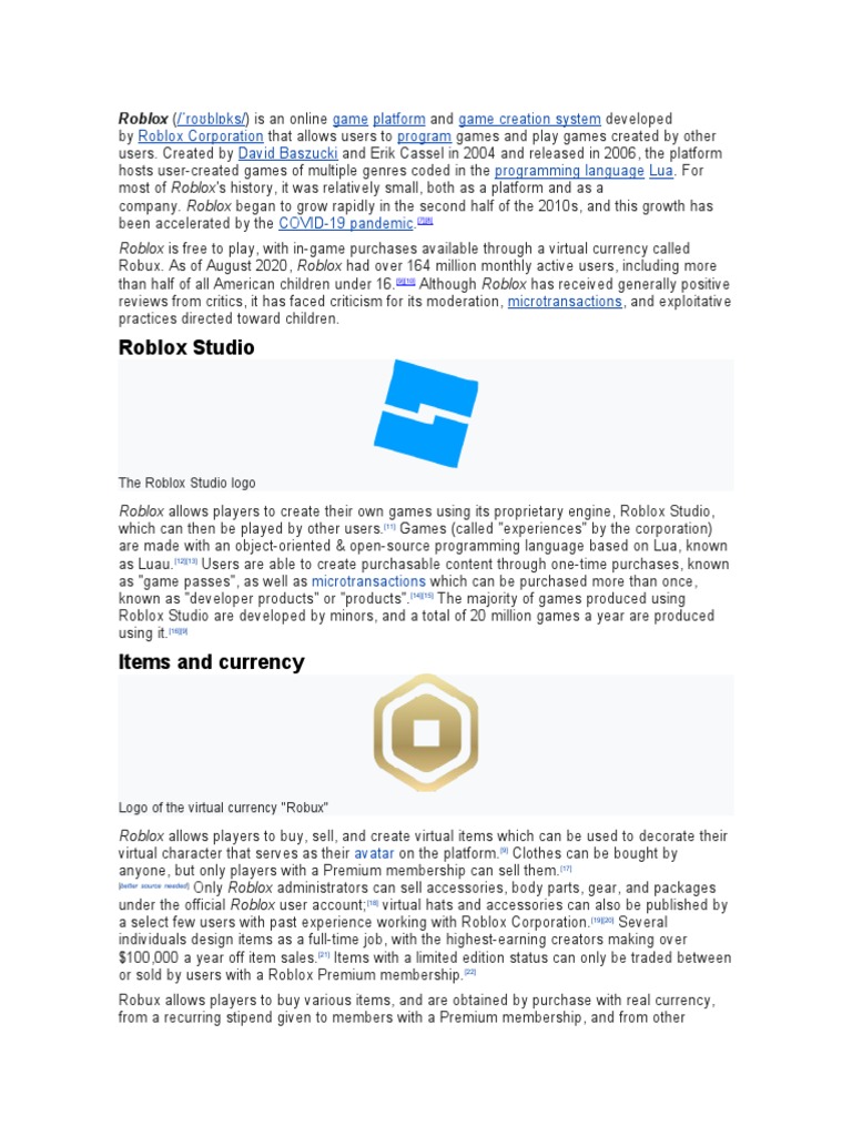 Roblox Studio | PDF | Software | Computing