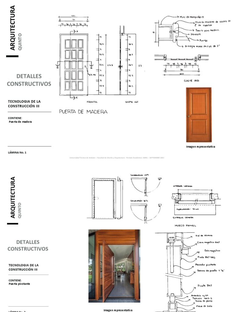 Detalle Constructivo Puerta Madera | PDF