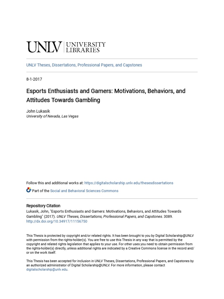 Esports Enthusiasts and Gamers - Motivations Behaviors and Attit | PDF ... Esports Enthusiasts and Gamers - Motivations Behaviors and Attit | PDF ...