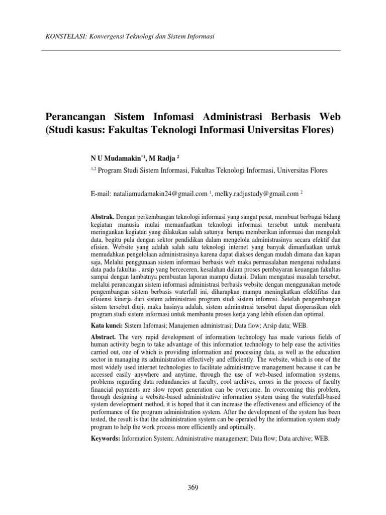 Sistem Informasi Administrasi Web | PDF