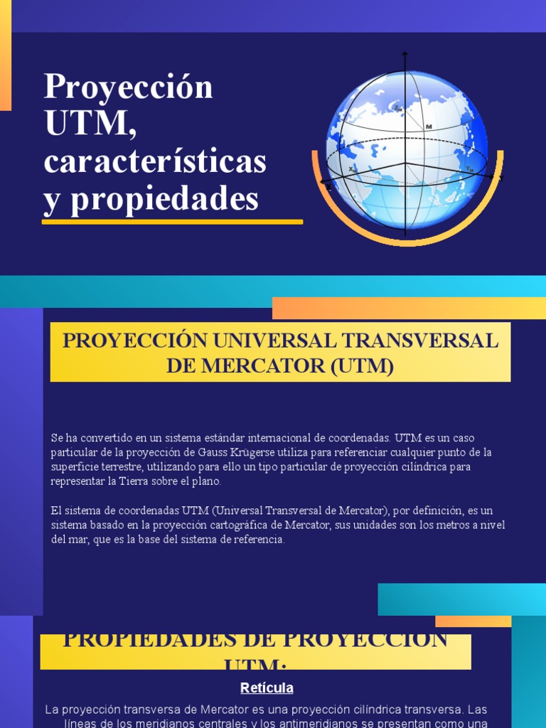 Proyección UTM: Características y Uso | PDF | Ciencias de la Tierra ...