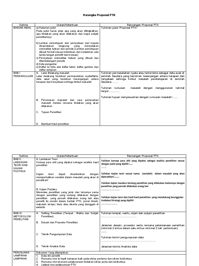 Rancangan Proposal Penelitian Tindakan Kelas | PDF | Seni