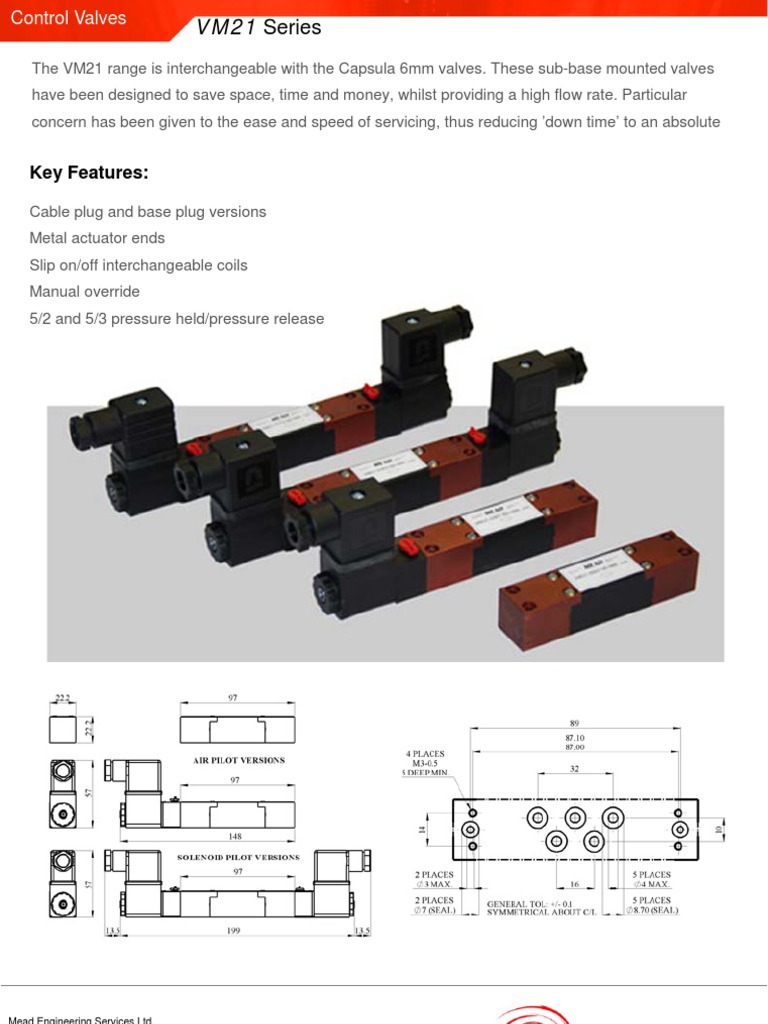 Mead Engineering VM21 (WWW - Mead.co - Uk) | PDF | Valve | Actuator