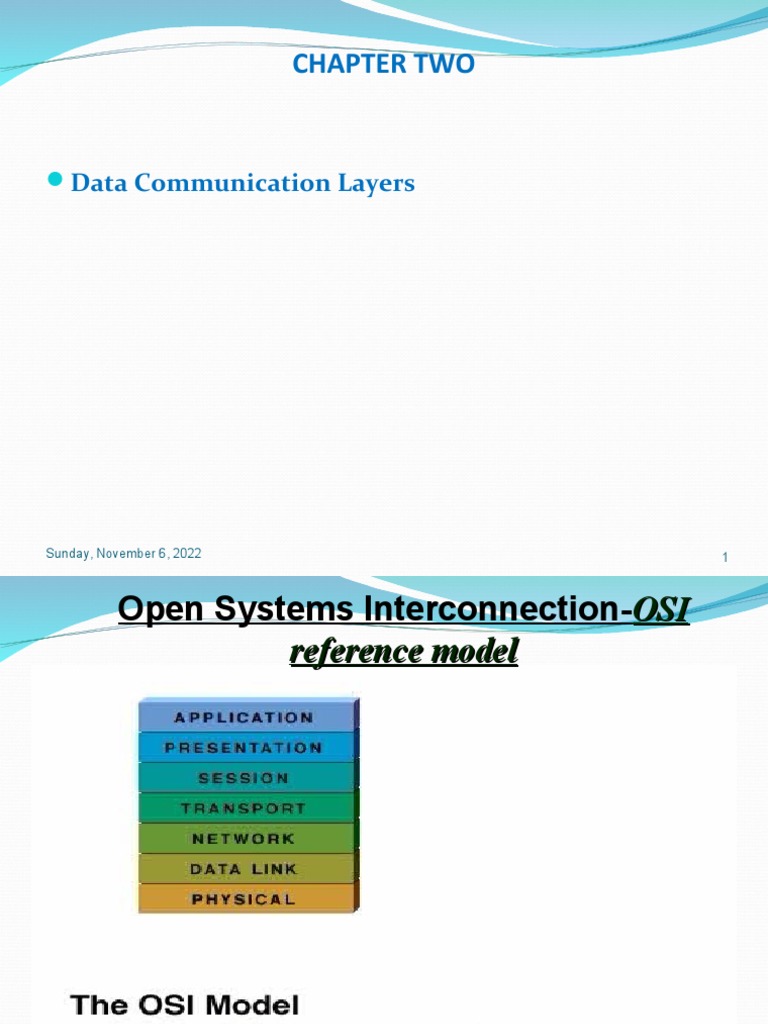 Chapter 2-Data Communication Layers | PDF | Osi Model | Internet Protocol Suite