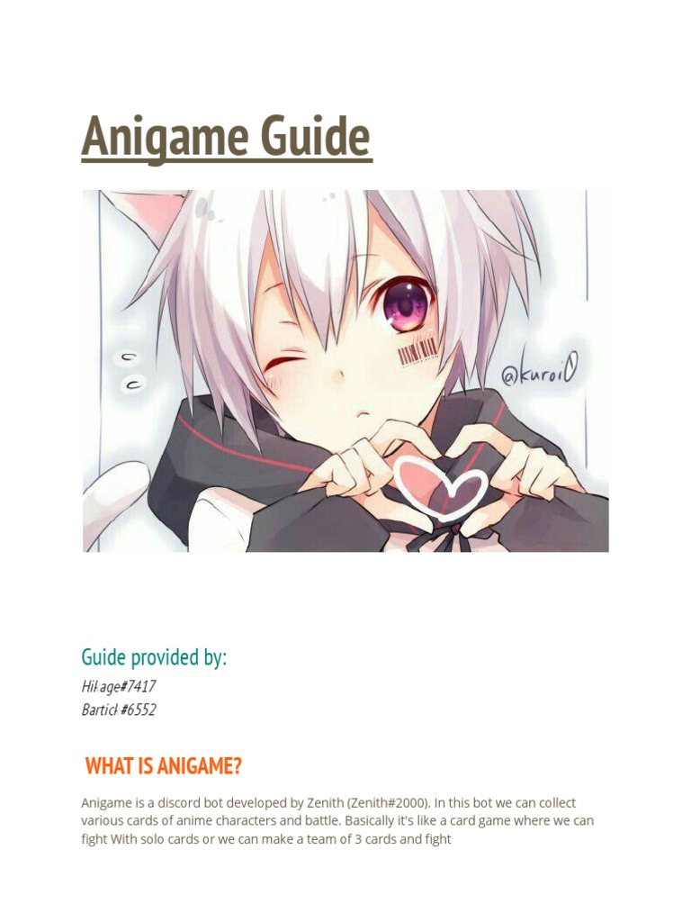 Anigame Guide | PDF