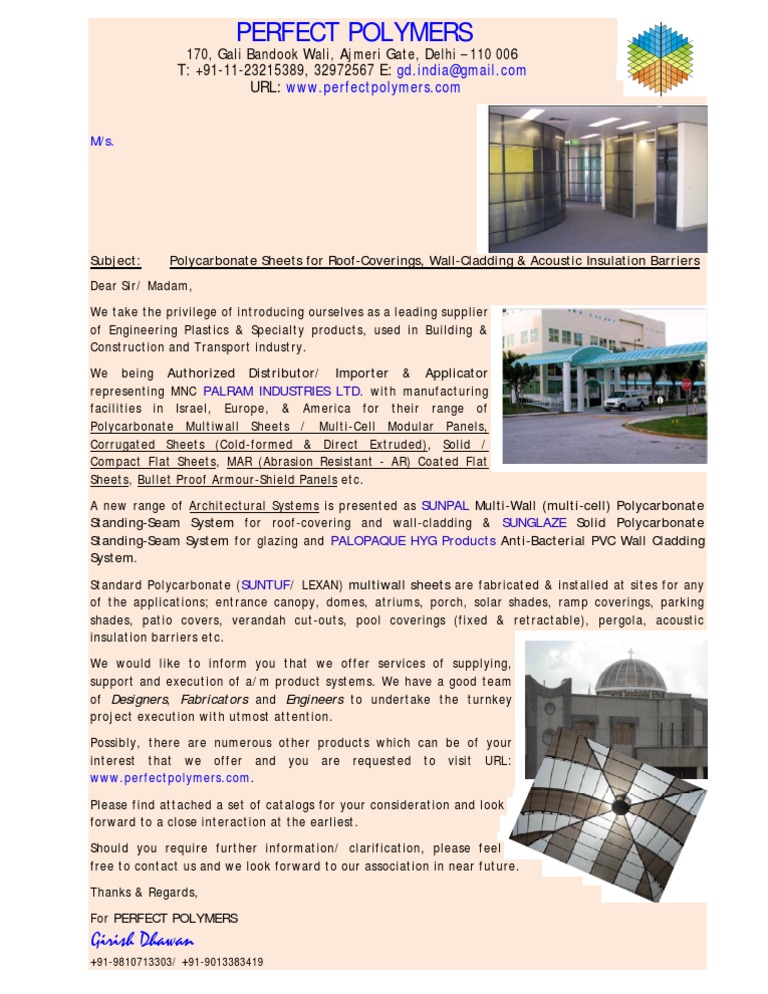 Intro Perfect Polymers Polycarbonate Systems | PDF