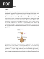 Sand Replacement Test for Soil Density | PDF | Density | Soil