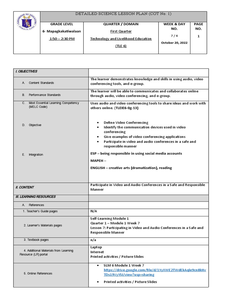 Cot Mondonedo 2022 2023 Tle | PDF | Learning | Lesson Plan