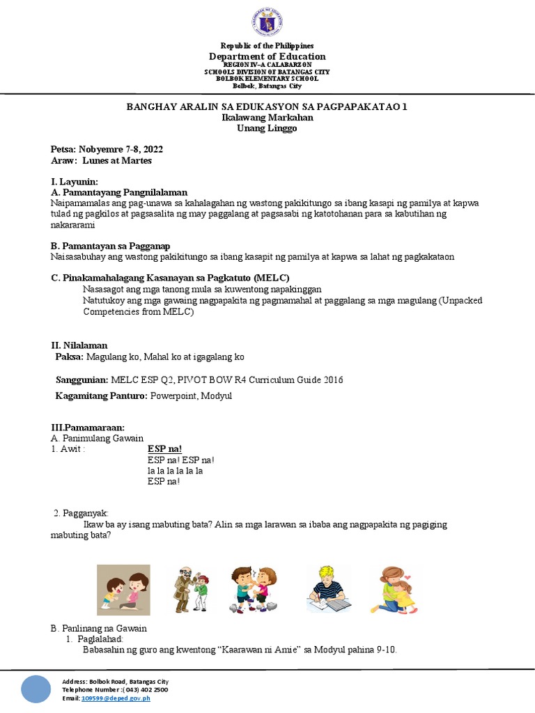 DLP in ESP Q2 Week 1 | PDF