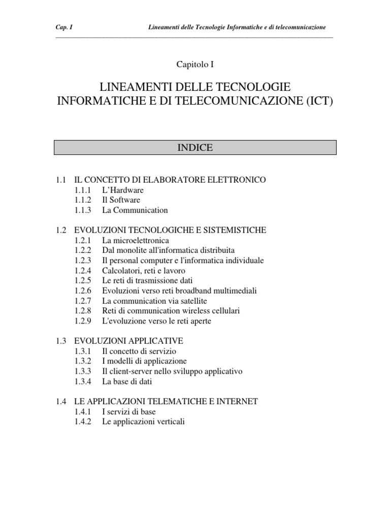 Informatica e Telecomunicazioni | PDF