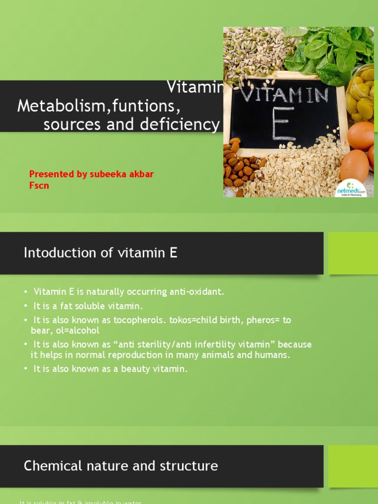 Vitamin E | PDF | Vitamin E | Vitamin