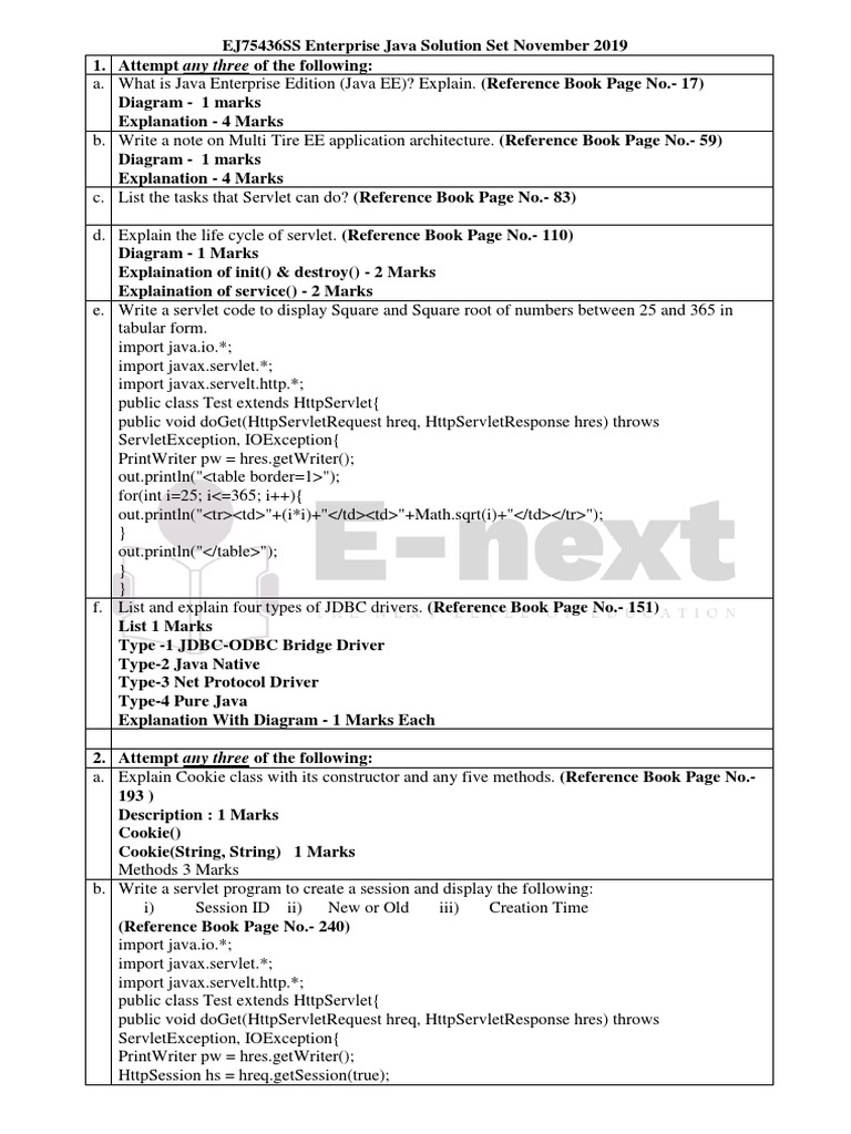EJ NOV-19 (Sol) (E-Next - In) | PDF | Java Specification Requests | Enterprise Architecture
