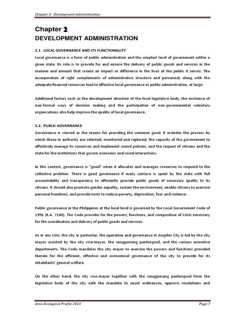 Chapter 2 Development Administration | PDF | Governance | City