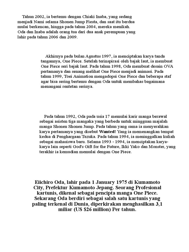 Biography Eichiro Oda | PDF
