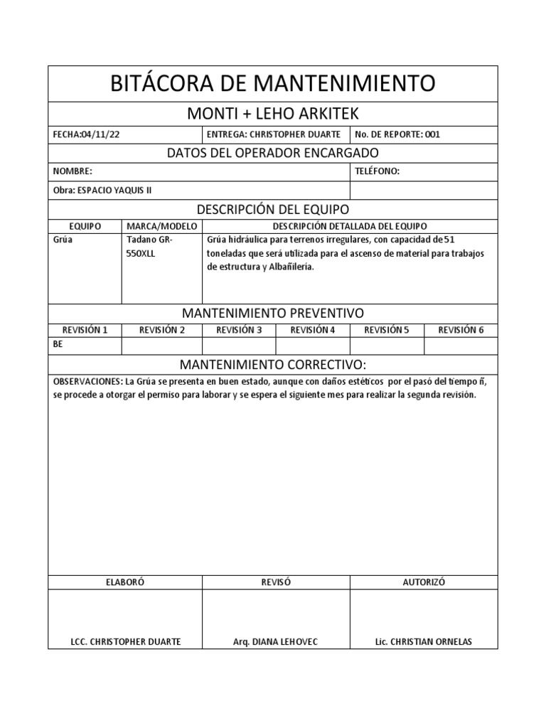 Mantenimiento Grúa Tadano GR-550XLL | PDF | Ciencia y matemáticas | Tecnología