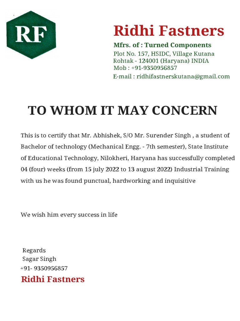 Certificate Without Stamp Pad | PDF