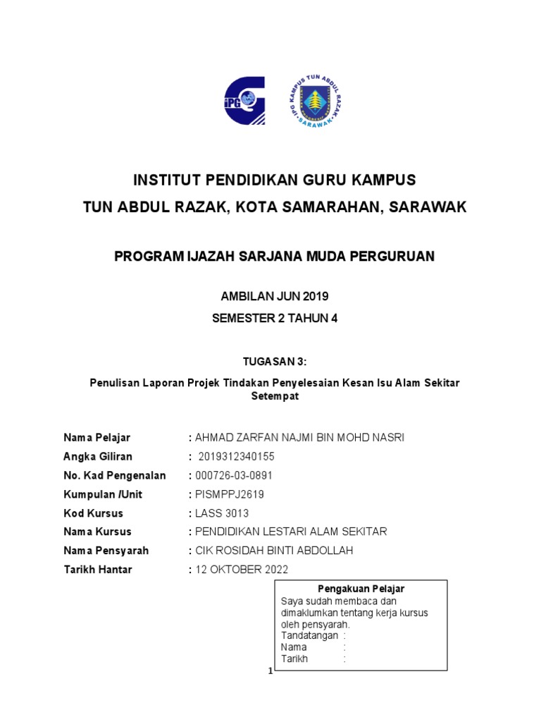 Penulisan Laporan Alam Sekitar | PDF