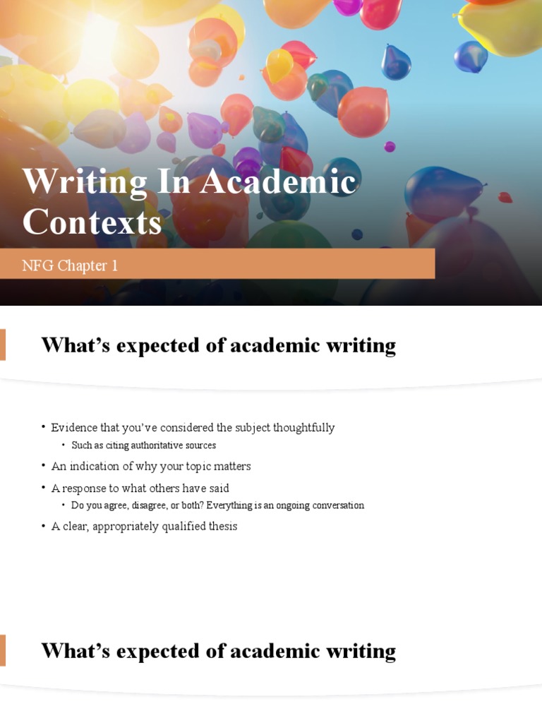 Academic Writing Expectations Guide | PDF | Rhetoric | Human Communication