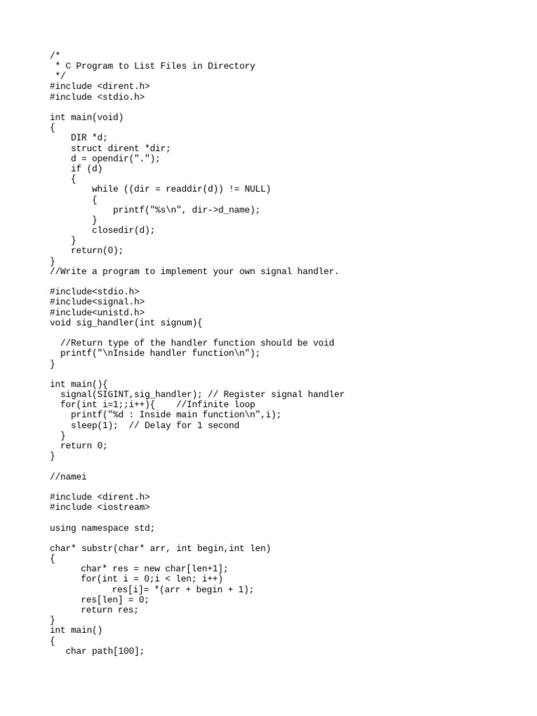 Unix Programs | PDF | Filename | Computer Science