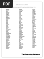 10th Grade Spelling Words LIst | PDF
