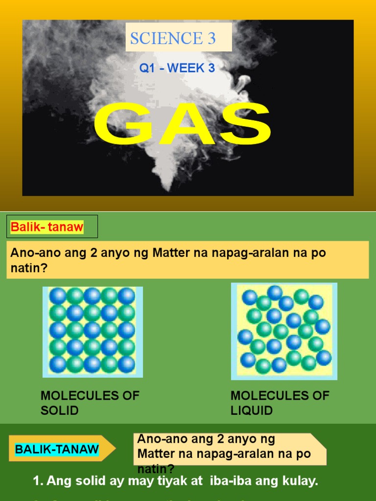 Science - Q1-Week 3 Gas | PDF