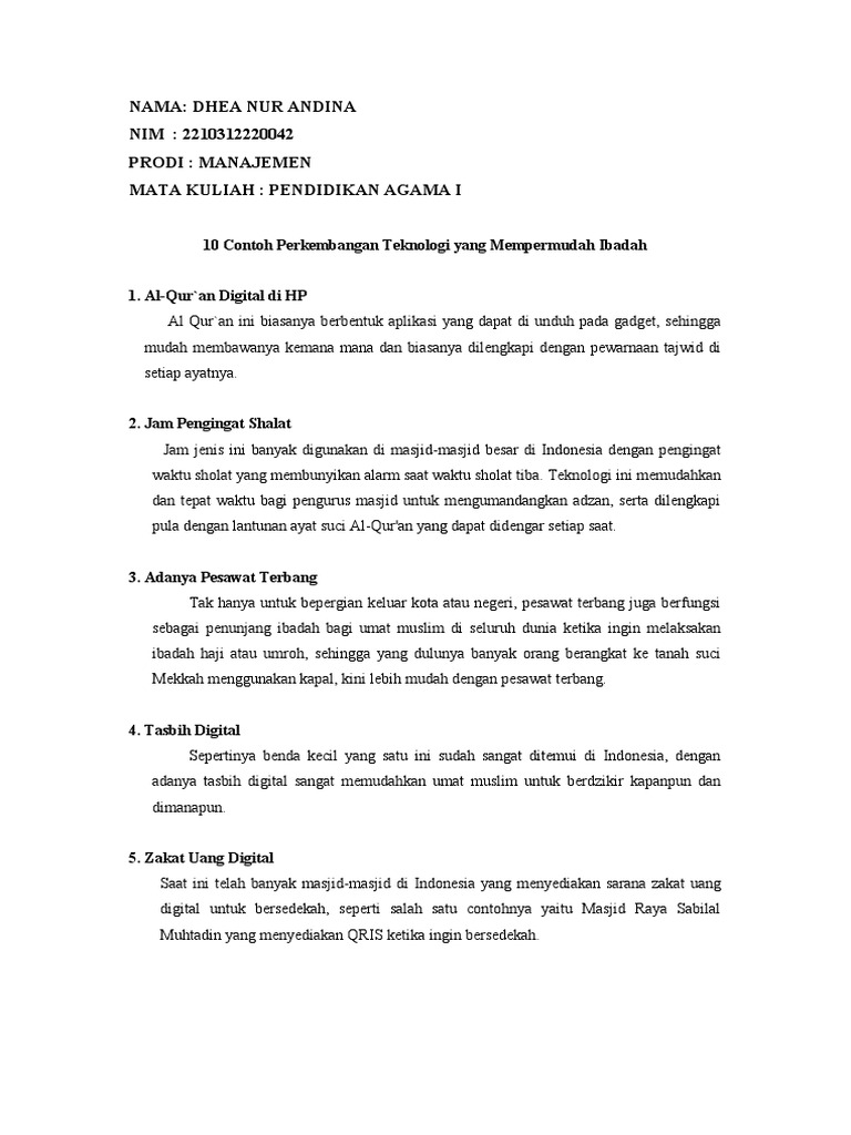 Contoh Iptek Pai | PDF