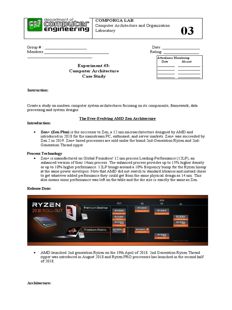 Computer Architecture and Organization Case Study GROUP 6 | PDF ...