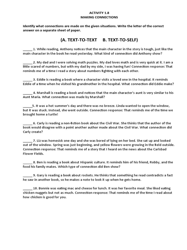 ACTIVITY 1.8 Making Connections 2 | PDF