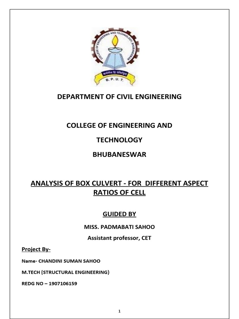 Analysis and Design of Box Culvert For 70R Loading | PDF | Bending | Bridge