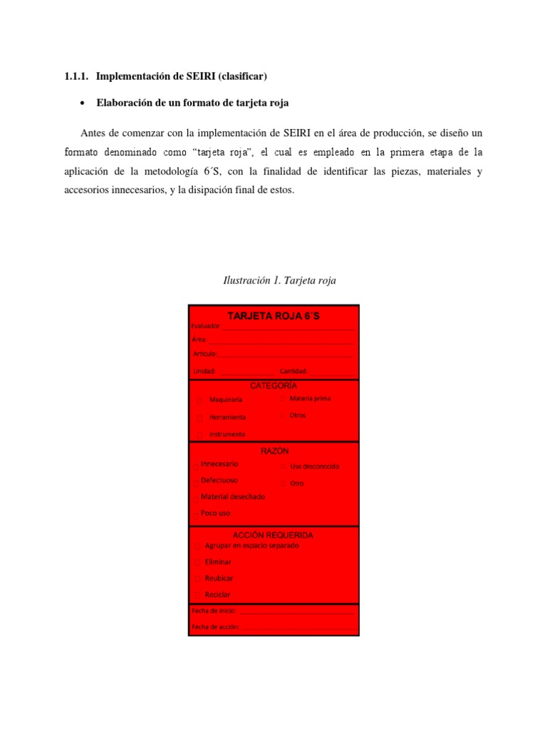 Implementación de SEIRI en Producción | PDF