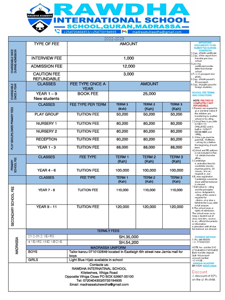 Fee Structure 2022-2023 | PDF | Tuition Payments | Fee