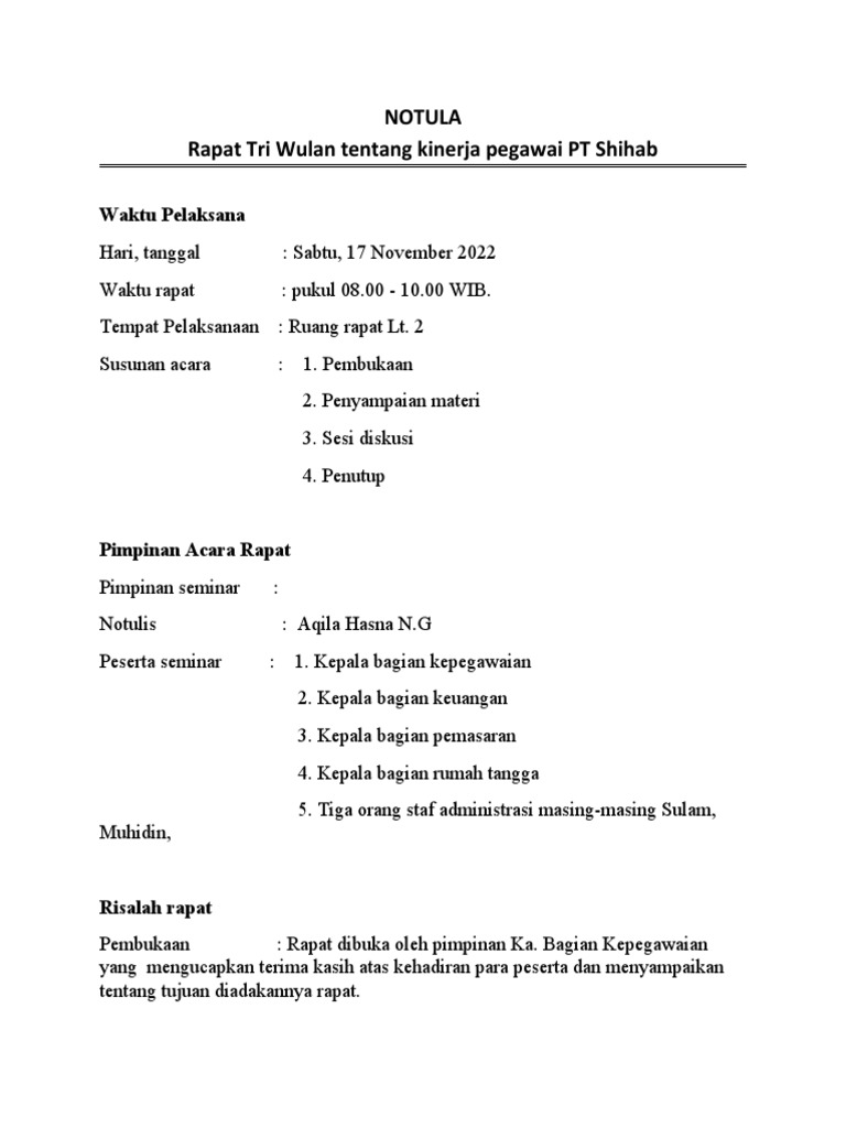 NOTULA | PDF