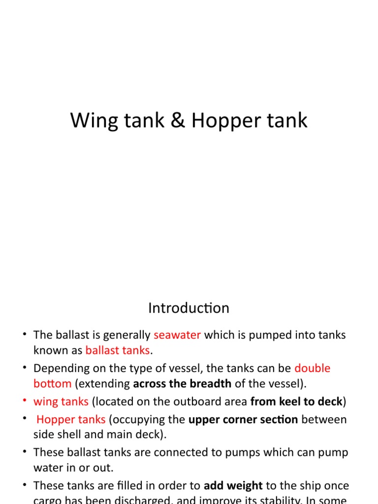 Wing and Hopper Tanks in Ships | PDF | Ships | Transport