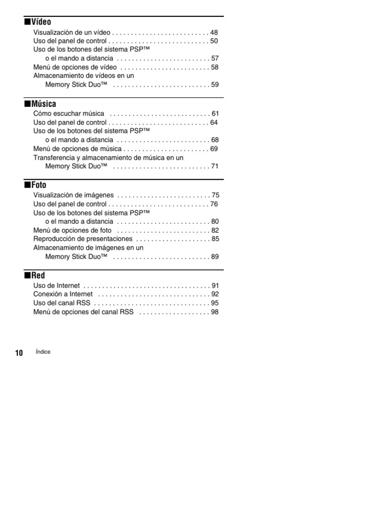 Manual Sony PlayStation Portable (Español - 157 Páginas) | PDF