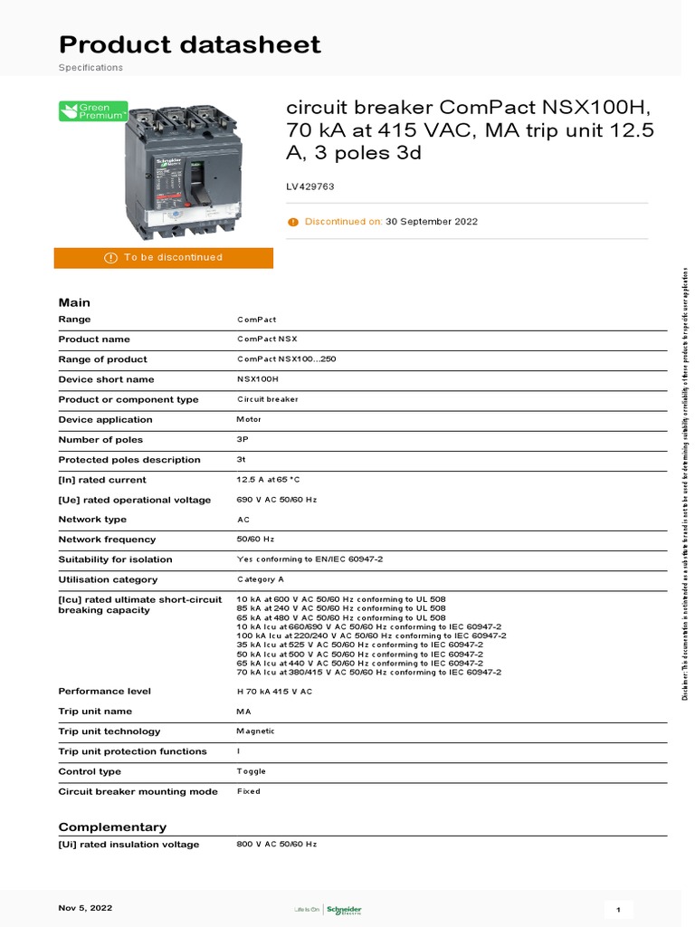ComPact NSX - LV429763 | PDF | Alternating Current | Electrical Engineering