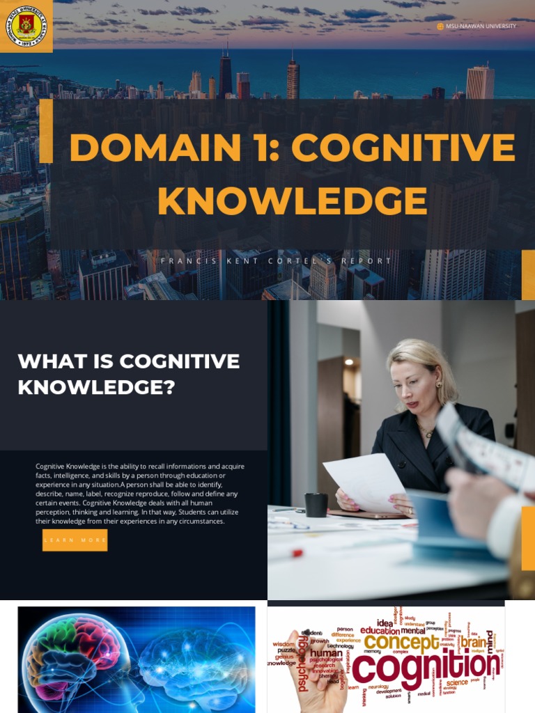 Assesment of Learning Domain 1 Cognitive Knowledge Final Report | PDF ...