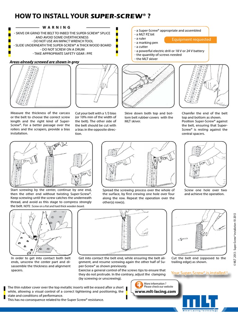 How To Install Super Screw | Download Free PDF | Screw | Secondary ...