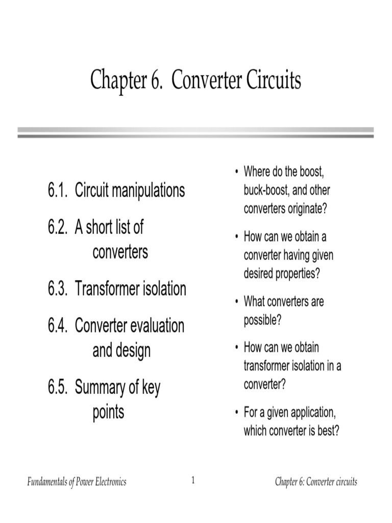 Converter Circuits | PDF | Power Electronics | Power Inverter