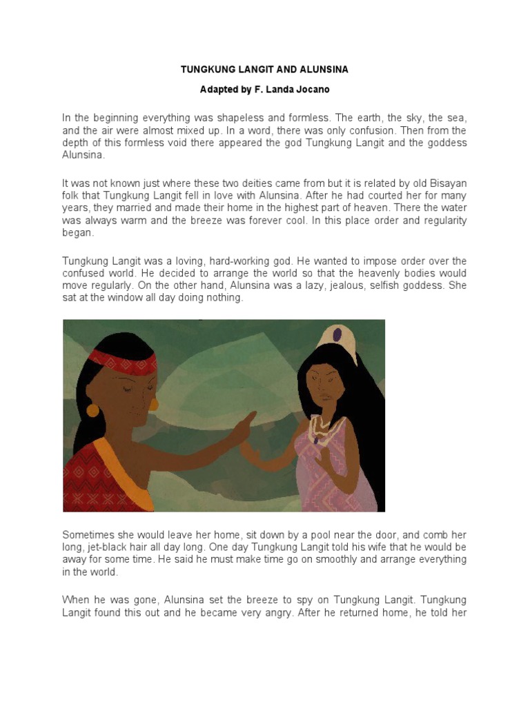 Tungkung Langit and Alunsina | PDF | Mythology